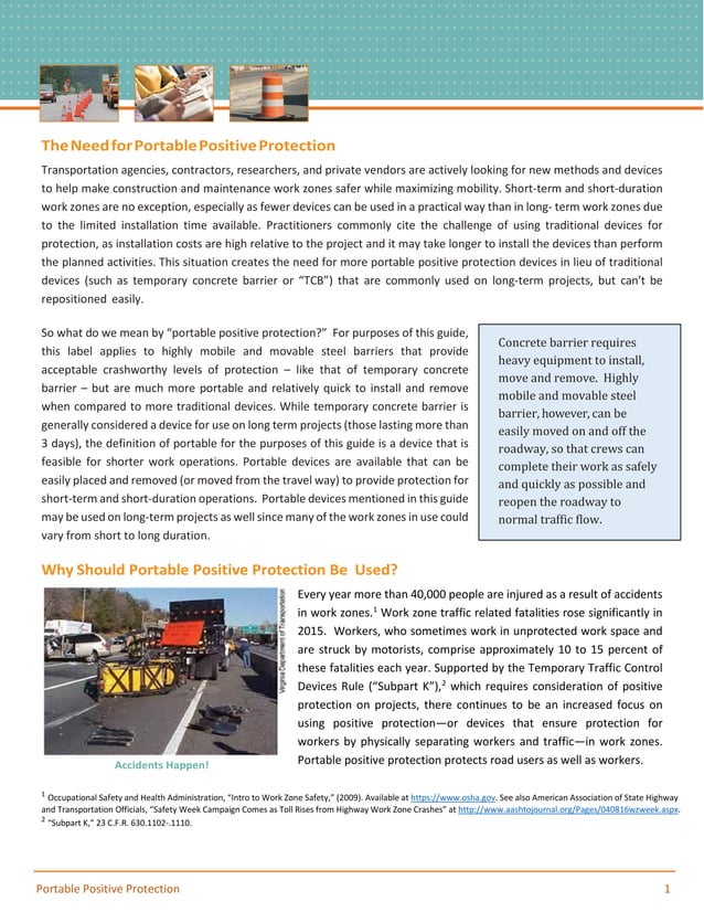 Portable Positive Protection Guide -Mobile Barriers MBT-1 | PDF