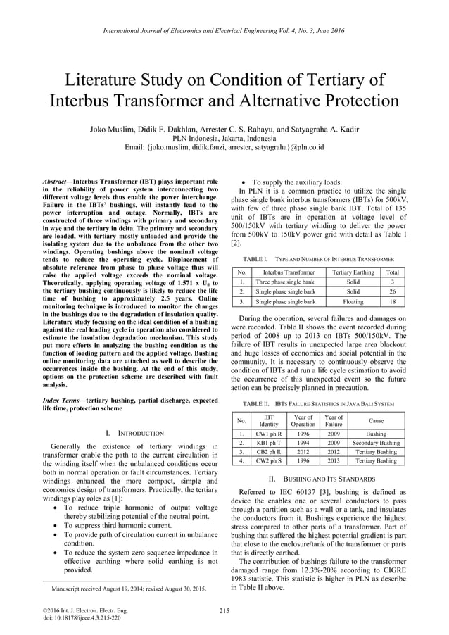 Tertiary interbus transformer and alternative protection | PDF