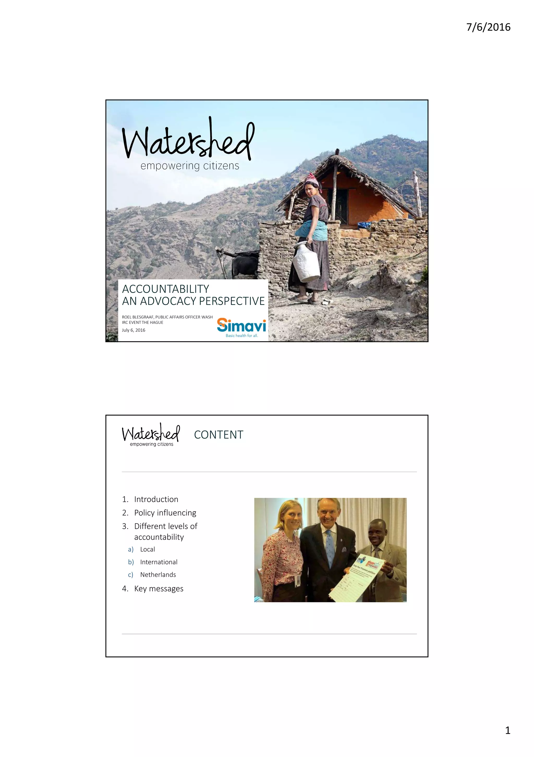 Accountability : an advocacy perspective | PDF