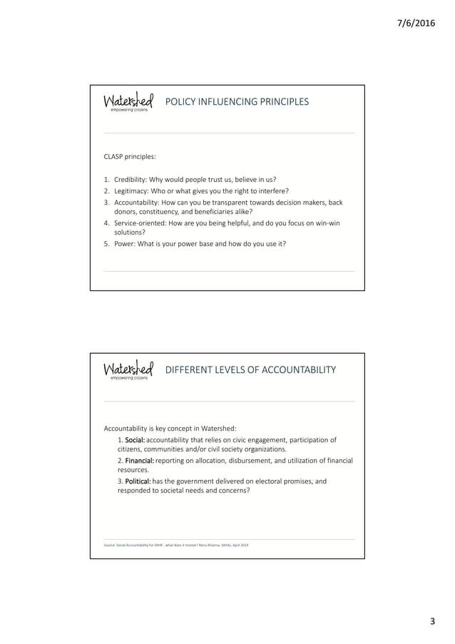 Accountability : an advocacy perspective | PDF