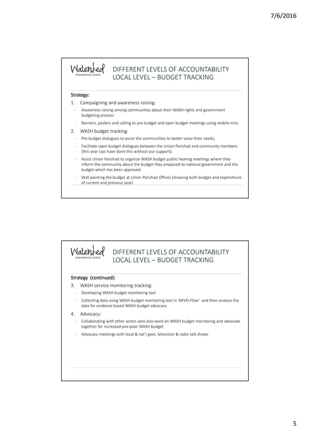 Accountability : an advocacy perspective | PDF