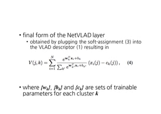 NetVLAD: CNN architecture for weakly supervised place recognition | PPT