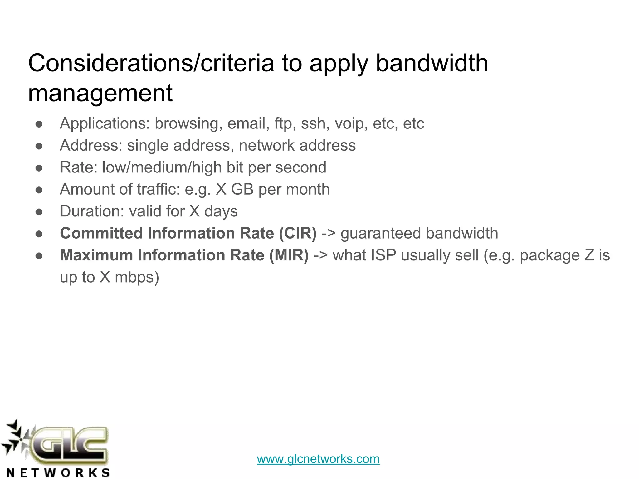 GLC webinar: limiting bandwidth using mikrotik | PDF