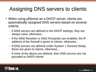 Providing Local DNS with pfSense - pfSense Hangout August 2016 | PDF