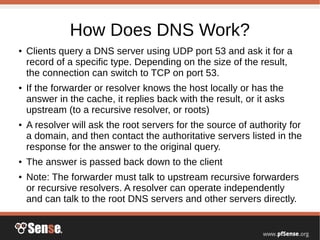 Providing Local DNS with pfSense - pfSense Hangout August 2016 | PDF