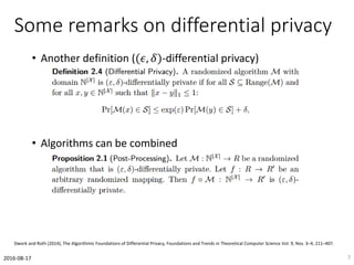 Differential privacy (개인정보 차등보호) | PDF | Databases | Computer Software and Applications