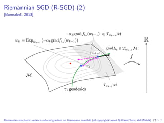 Riemannian stochastic variance reduced gradient on Grassmann manifold (ICCOPT2016) | PDF