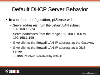 DHCP Server - pfSense Hangout September 2016 | PDF
