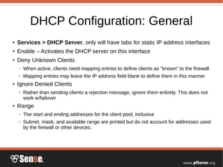 DHCP Server - pfSense Hangout September 2016 | PDF