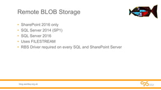 SharePoint Databases: What you need to know (201609) | PPT