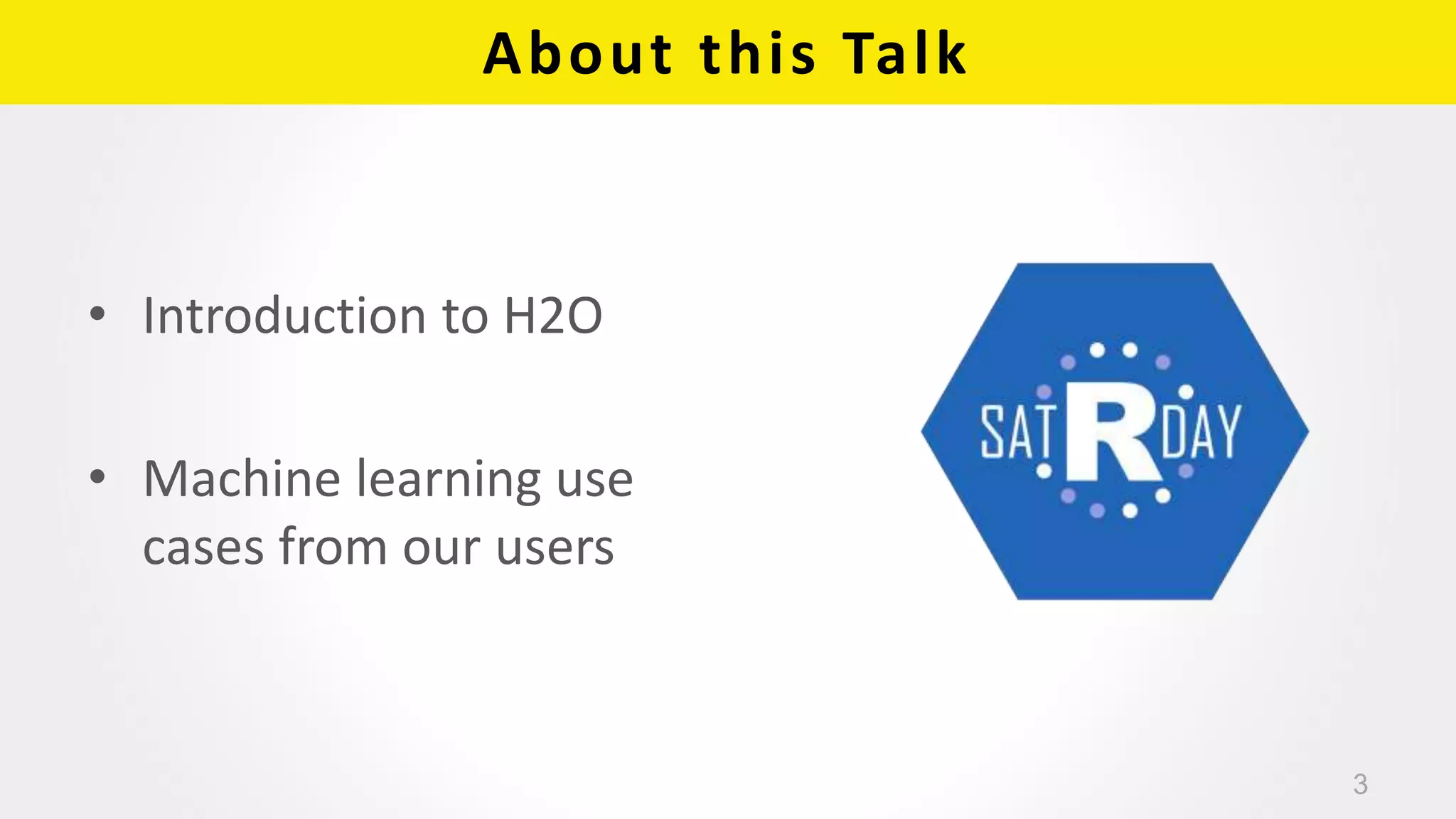 H2O Machine Learning Use Cases | PPT
