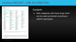 Making PrescriptionsPpersonal - Pharmacogenomics reports - Software in ...