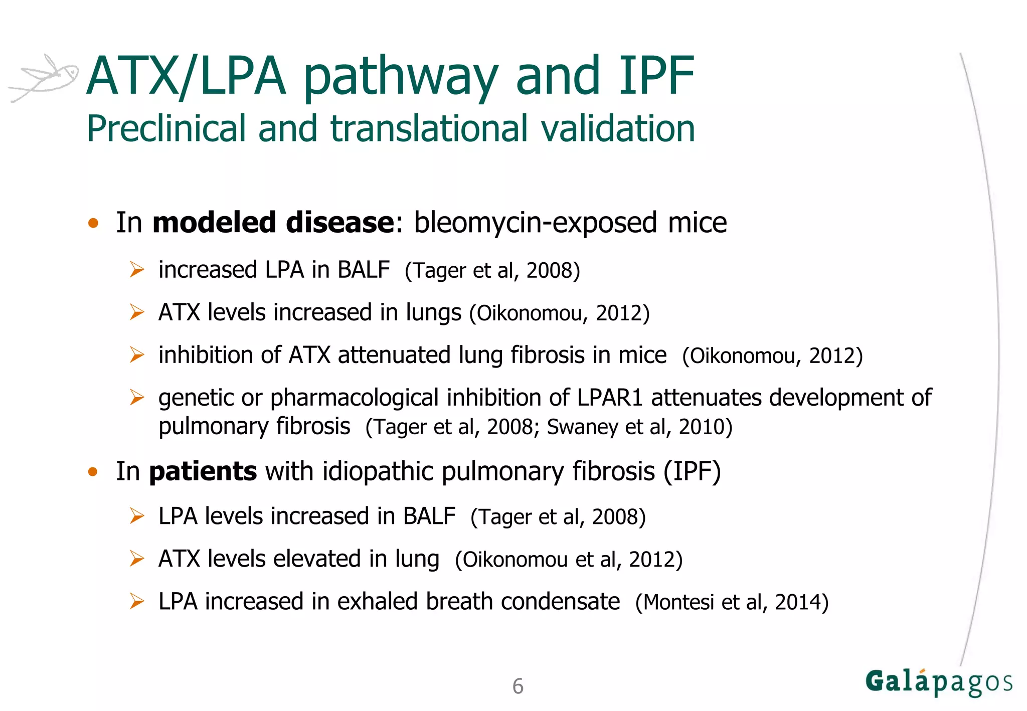 Strong reversal of the lung fibrosis disease signature by autotaxin inhibitor GLPG1690 in a ...
