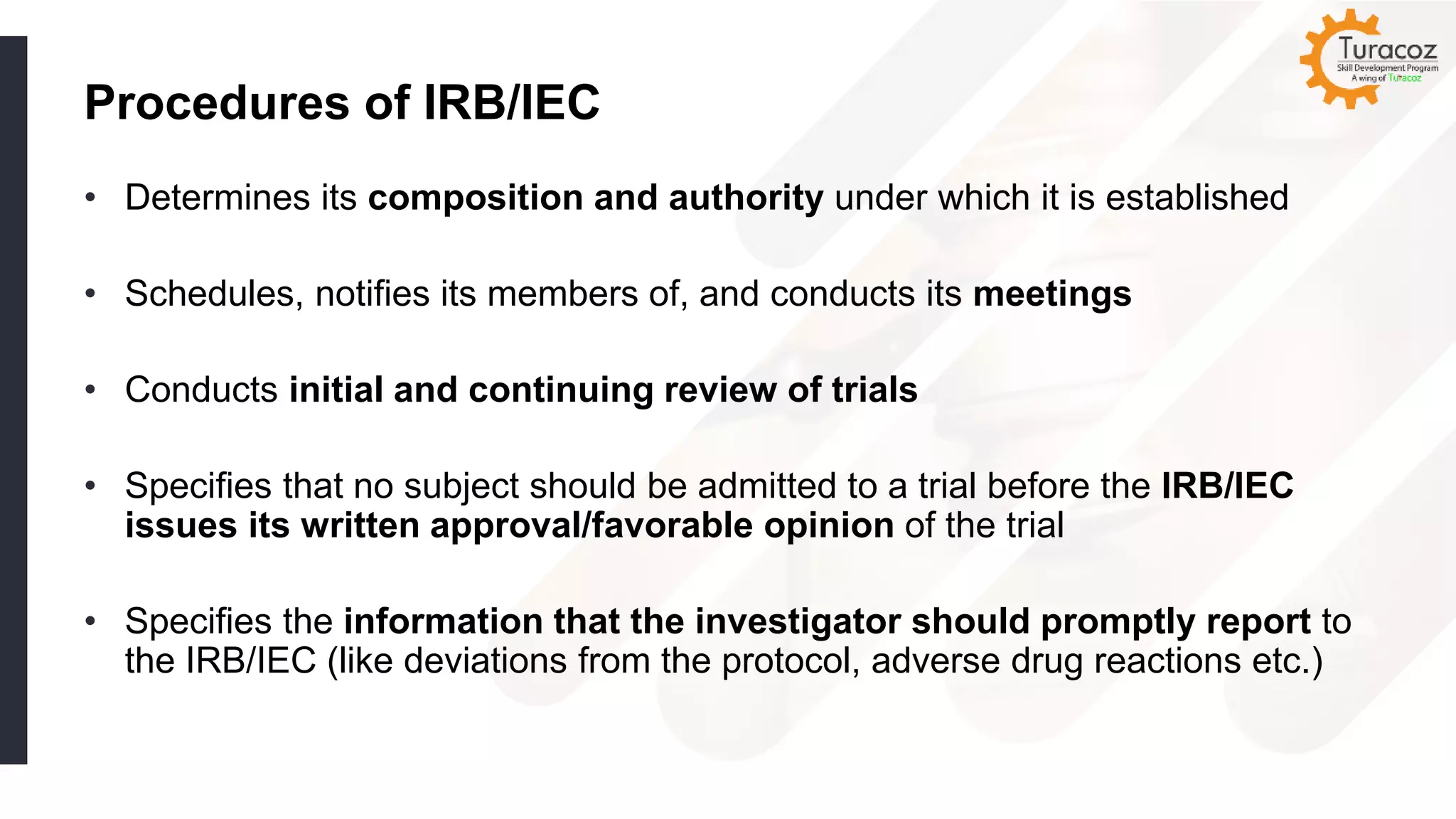INSTITUTIONAL REVIEW BOARD/INDEPENDENT ETHICS COMMITTEE (IRB/IEC) | PPTX