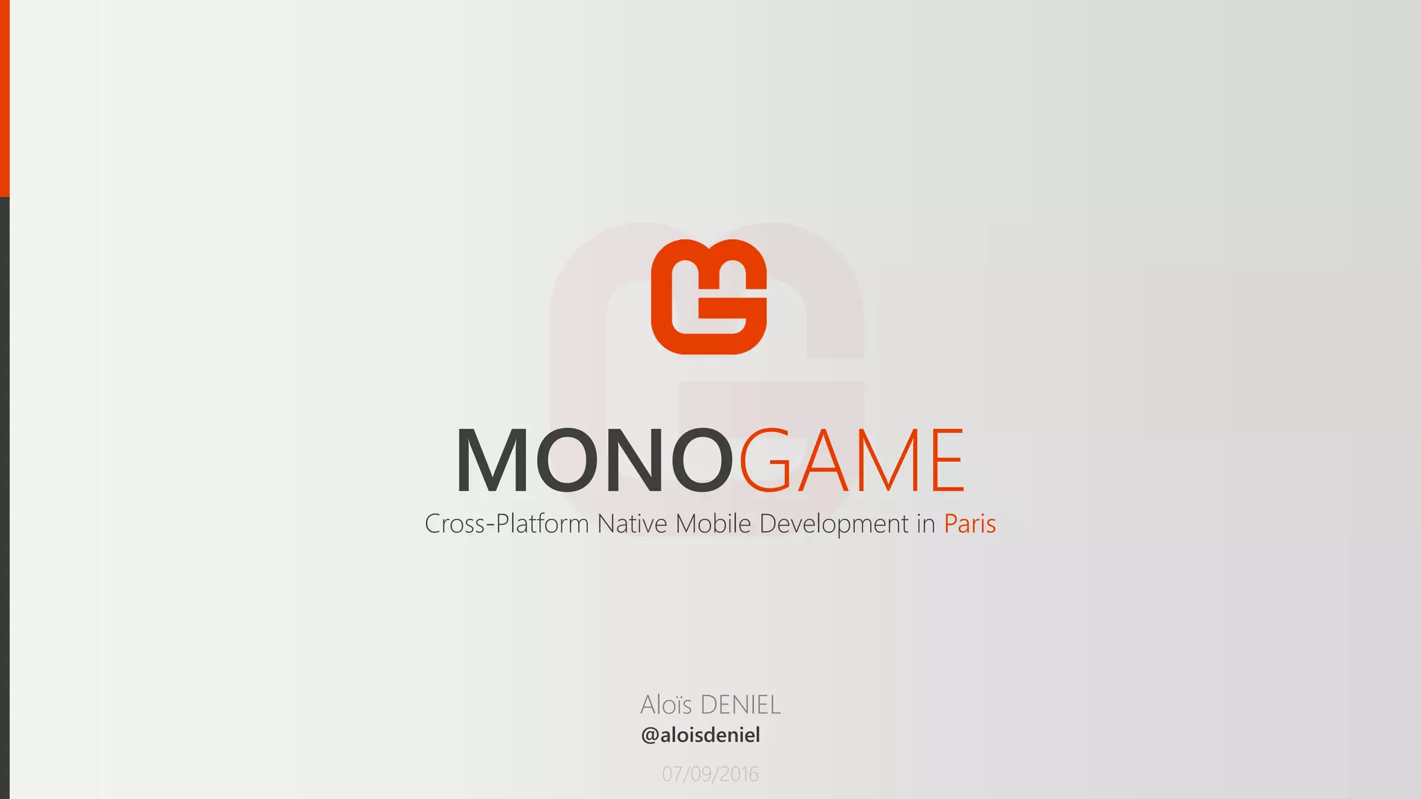 Monogame Introduction (ENG) | PPT