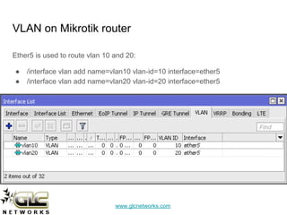 VLAN on mikrotik | PDF