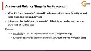 Grammer- Subject Verb Agreement Rules | PPT