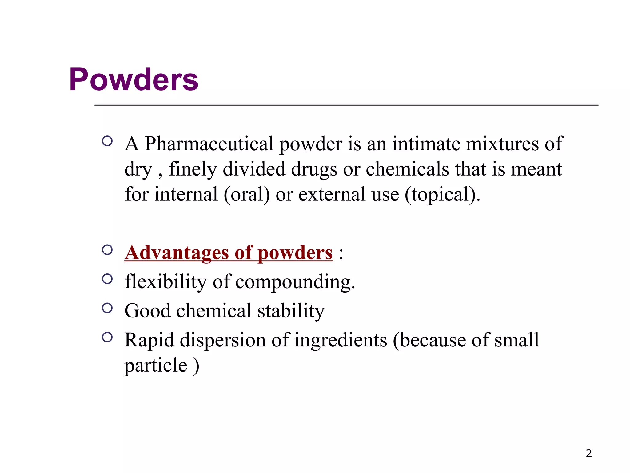 powders | PPT
