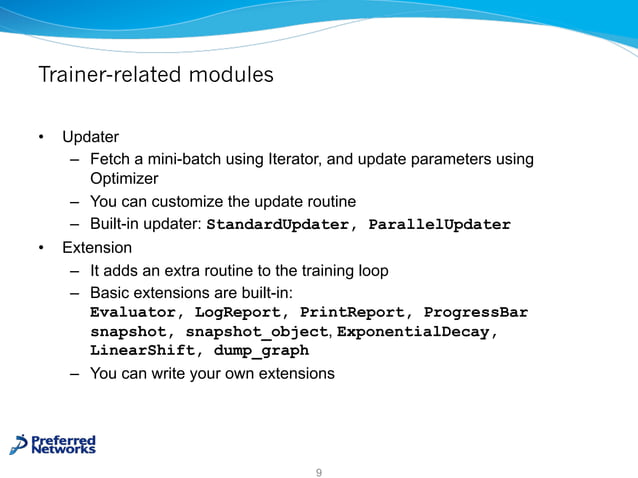 GTC Japan 2016 Chainer feature introduction | PPT