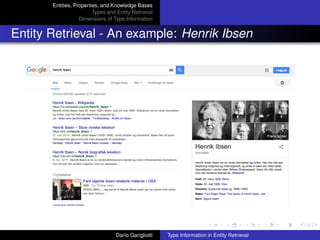 Type Information in Entity Retrieval | PPT