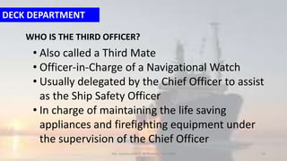 Officers and Crew in the Deck Department | PPTX