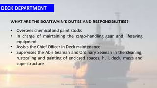 Officers and Crew in the Deck Department | PPTX