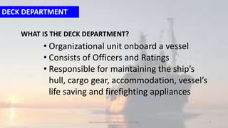 Officers and Crew in the Deck Department | PPTX