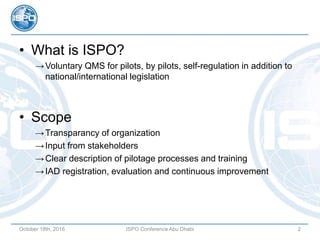International Standard for maritime Pilot Organizations - ISPO ...