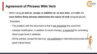 Subject Verb Agreement Rules | PPTX