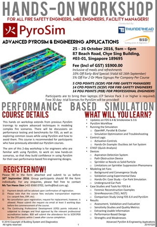 25-26 OCT 2016 - Advanced PyroSim & Engineering Applications | PDF