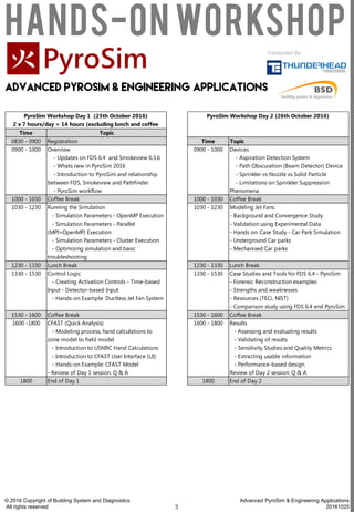 25-26 OCT 2016 - Advanced PyroSim & Engineering Applications | PDF
