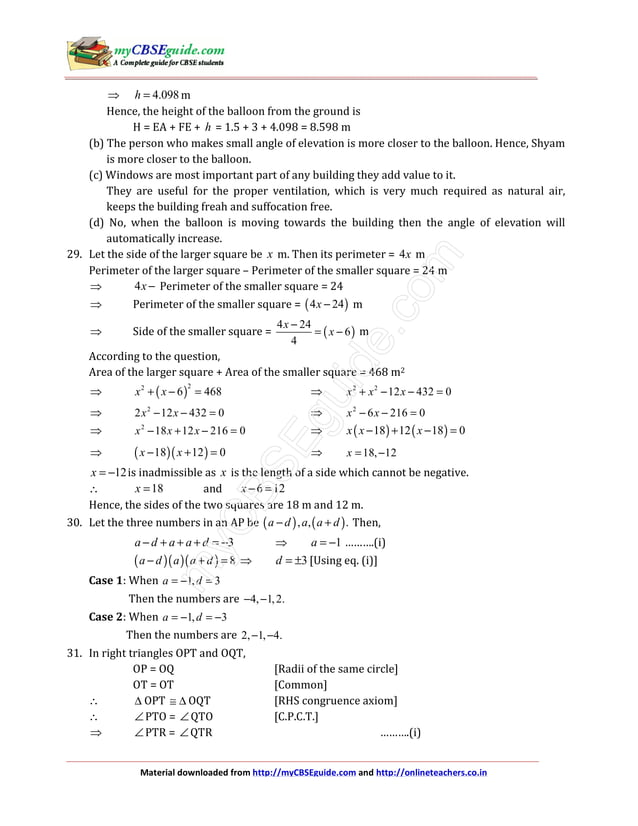 2016 10 mathematics_sample_paper_sa2_01_ans_z9gf4 | PDF