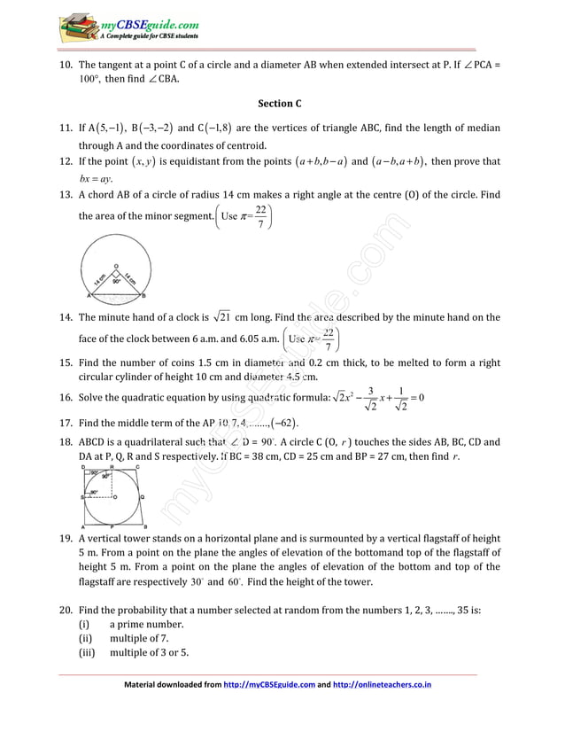 2016 10 mathematics_sample_paper_sa2_05 | PDF