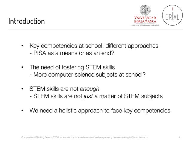 Presentation Of The Paper Computational Thinking Beyond Stem An