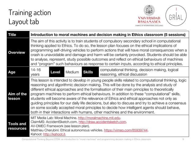 Presentation Of The Paper Computational Thinking Beyond Stem An