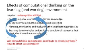 From Coding to Computational Thinking and Back | PDF | Programming Languages | Computing