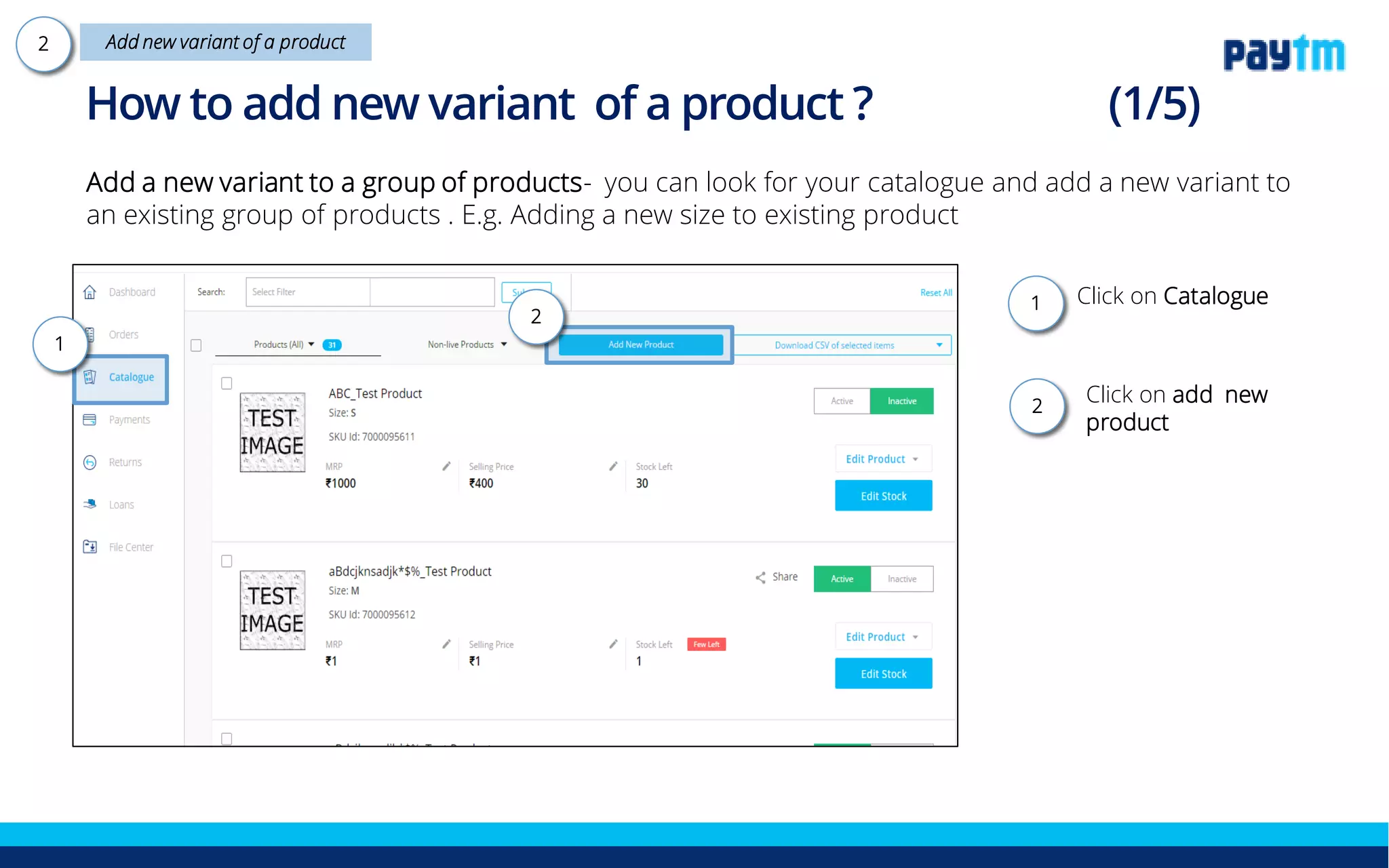 Catalogue add new variant | PPT
