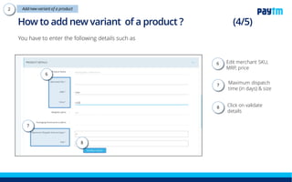 Catalogue add new variant | PPT