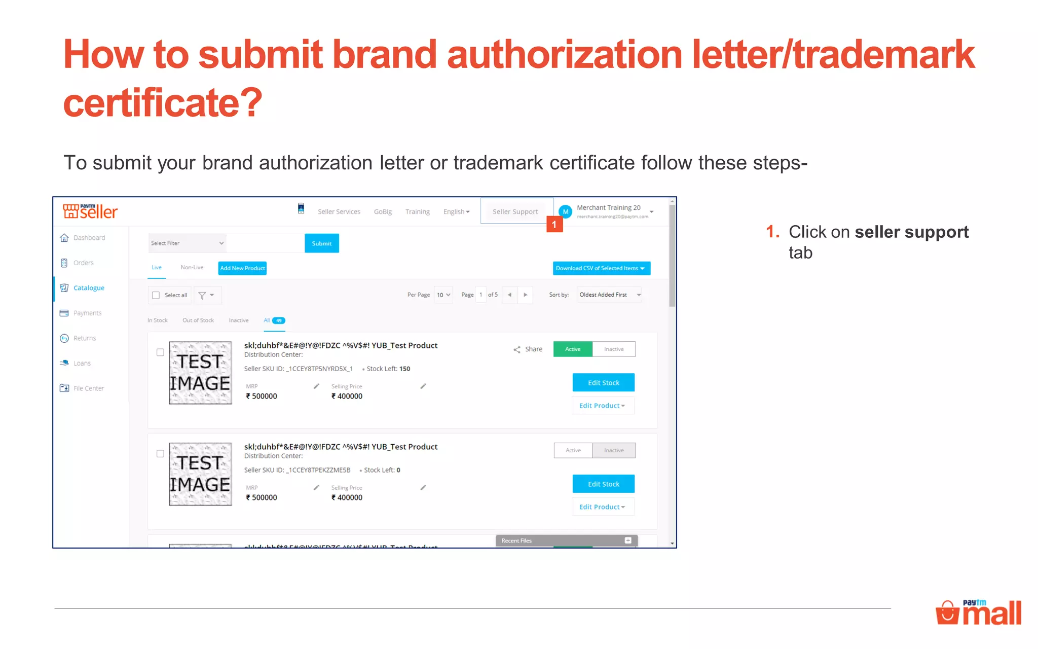 Catalogue Add Existing Product Ppt