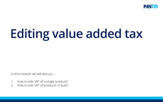 Edit VAT in catalogue | PPT