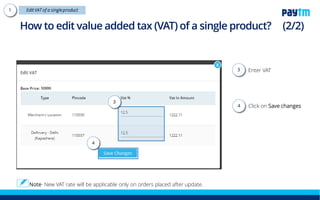 Edit VAT in catalogue | PPT