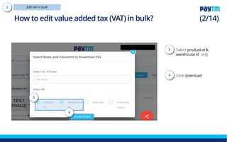 Edit VAT in catalogue | PPT