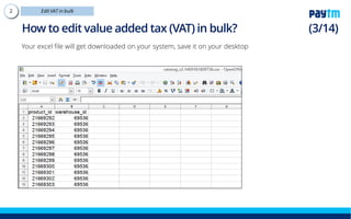 Edit VAT in catalogue | PPT