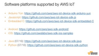 Hands-on with AWS IoT (November 2016) | PPT