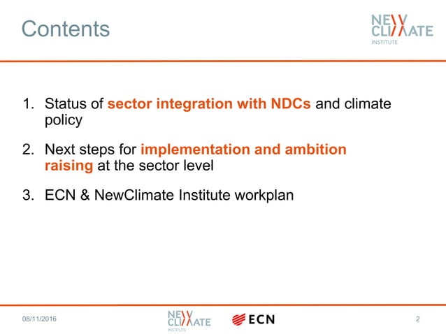 Sectoral approaches for NDC implementation | PPTX | Business | Business and Finance