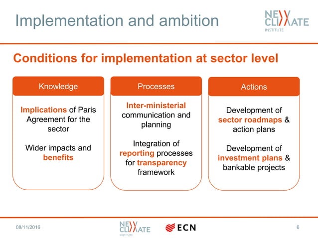 Sectoral approaches for NDC implementation | PPTX | Business | Business and Finance