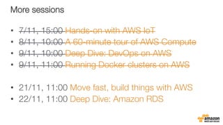 Running Docker clusters on AWS (November 2016) | PPT
