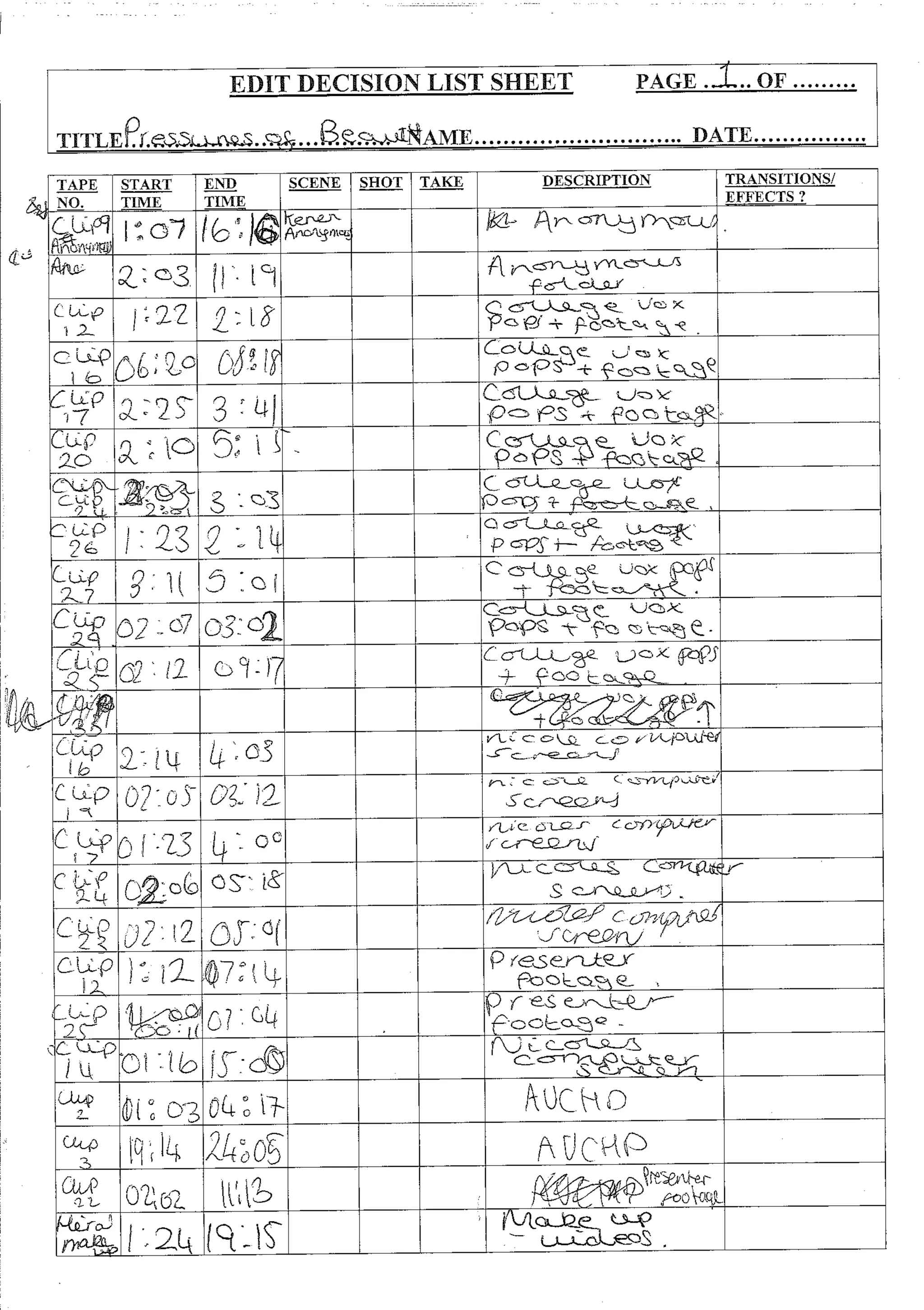 Logging Sheet Pdf