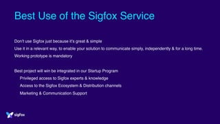 Hackathon Usine Digitale - Sigfox intro | PDF