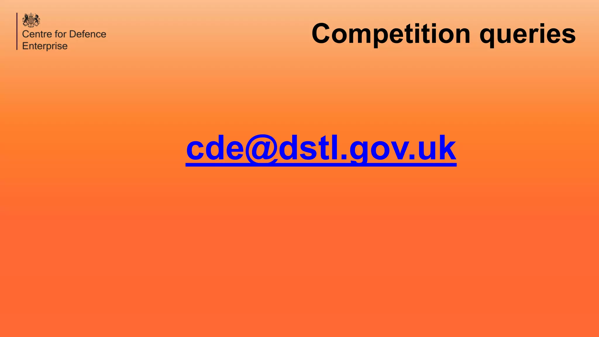 An explanation on how the CDE competition works. | PPTX